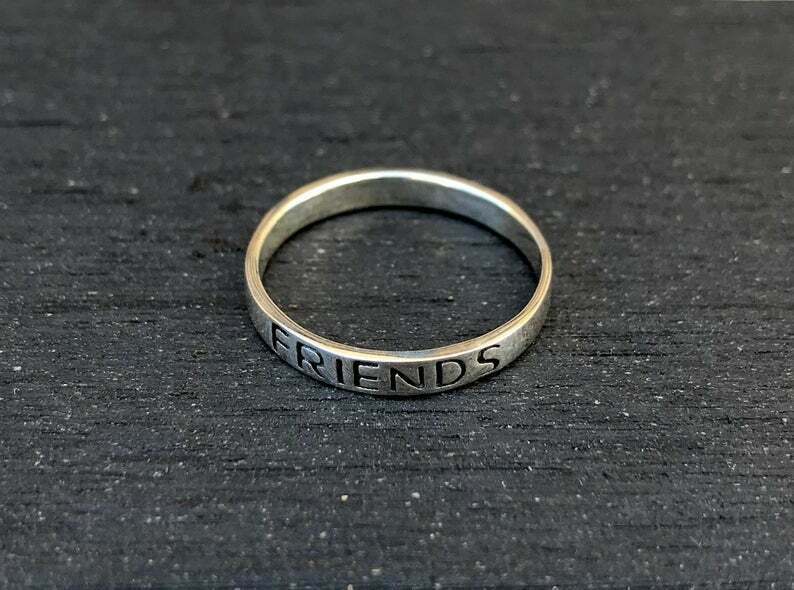 Personalized Sterling Silver Best Friend Rings For