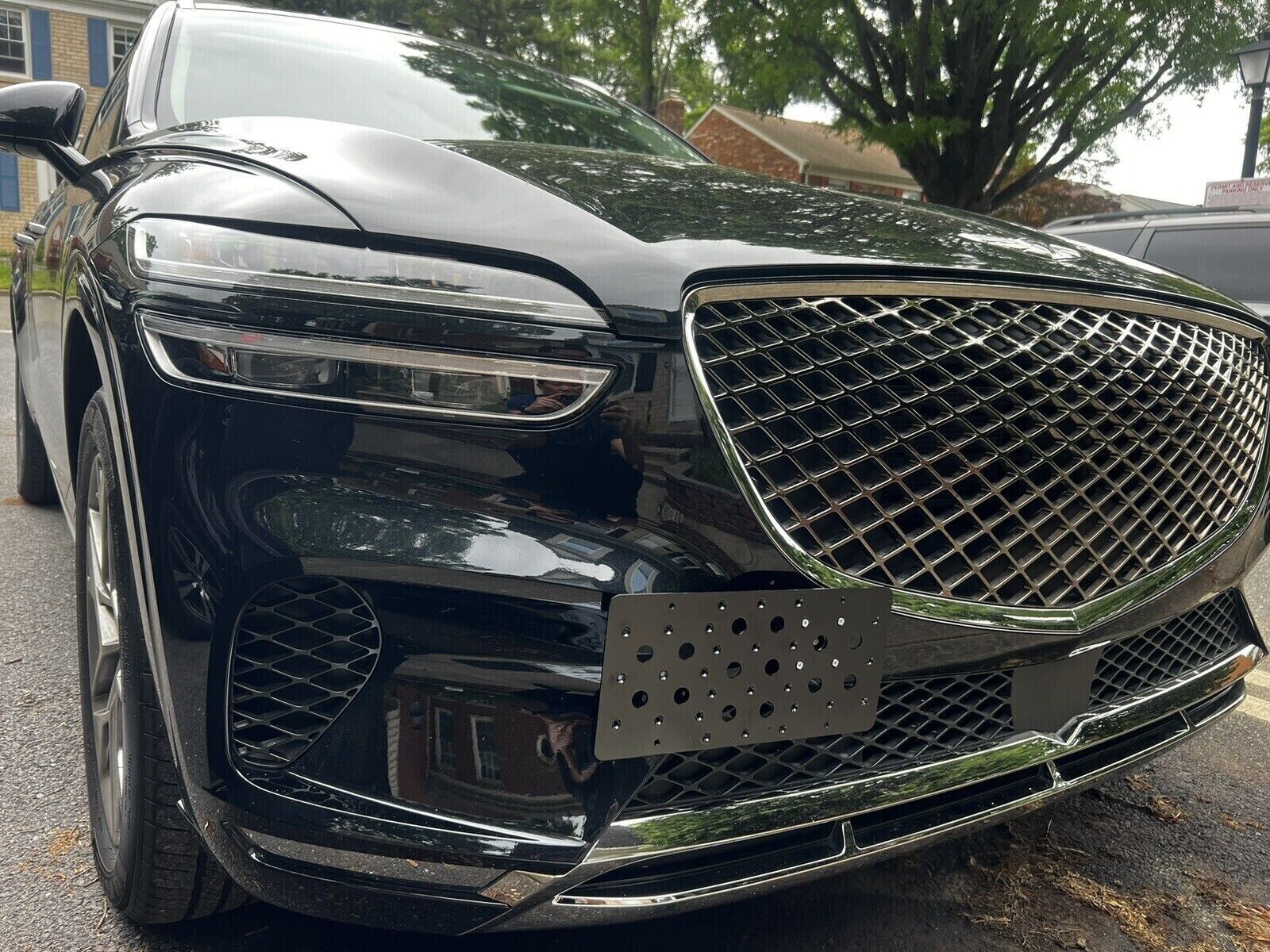 2022-2025 Genesis GV70 Front Bumper Tow Hook License Plate Tag Mount ...