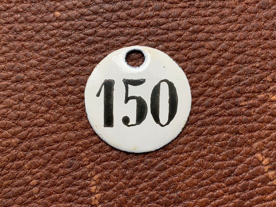 Number 150 Vintage Enamel House Numbers Made in Europe Room Hotel FREE ...