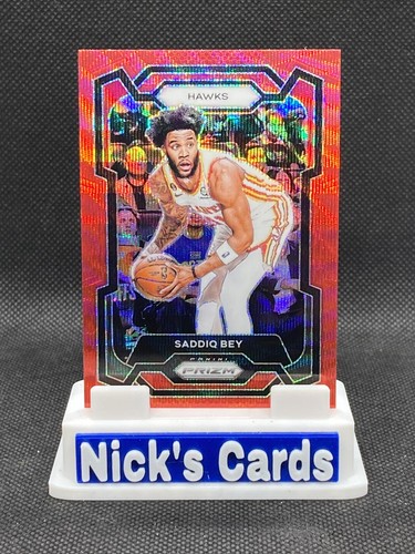 2023-24 Panini Prizm - Prizms Ruby Wave #213 Saddiq Bey Atlanta Hawks ...