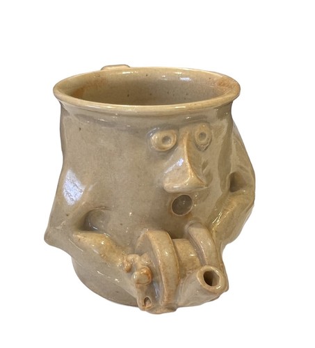 Tony Bledsoe Studio Art Coffee Mug Fisherman Signed Pottery 1992 | eBay