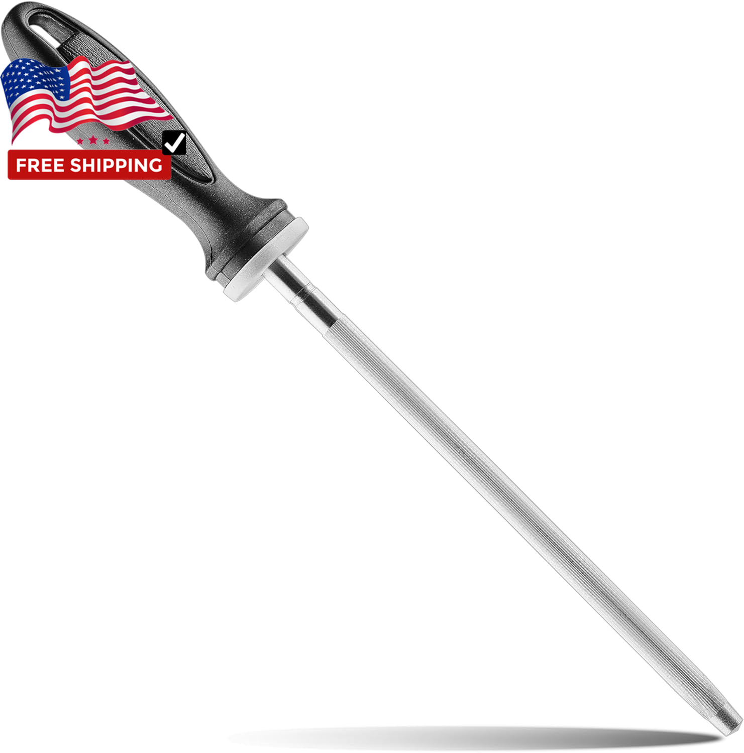 Knife Sharpener Rod, 12 Inch Knife Sharpening Steel, Knife Sharpening ...