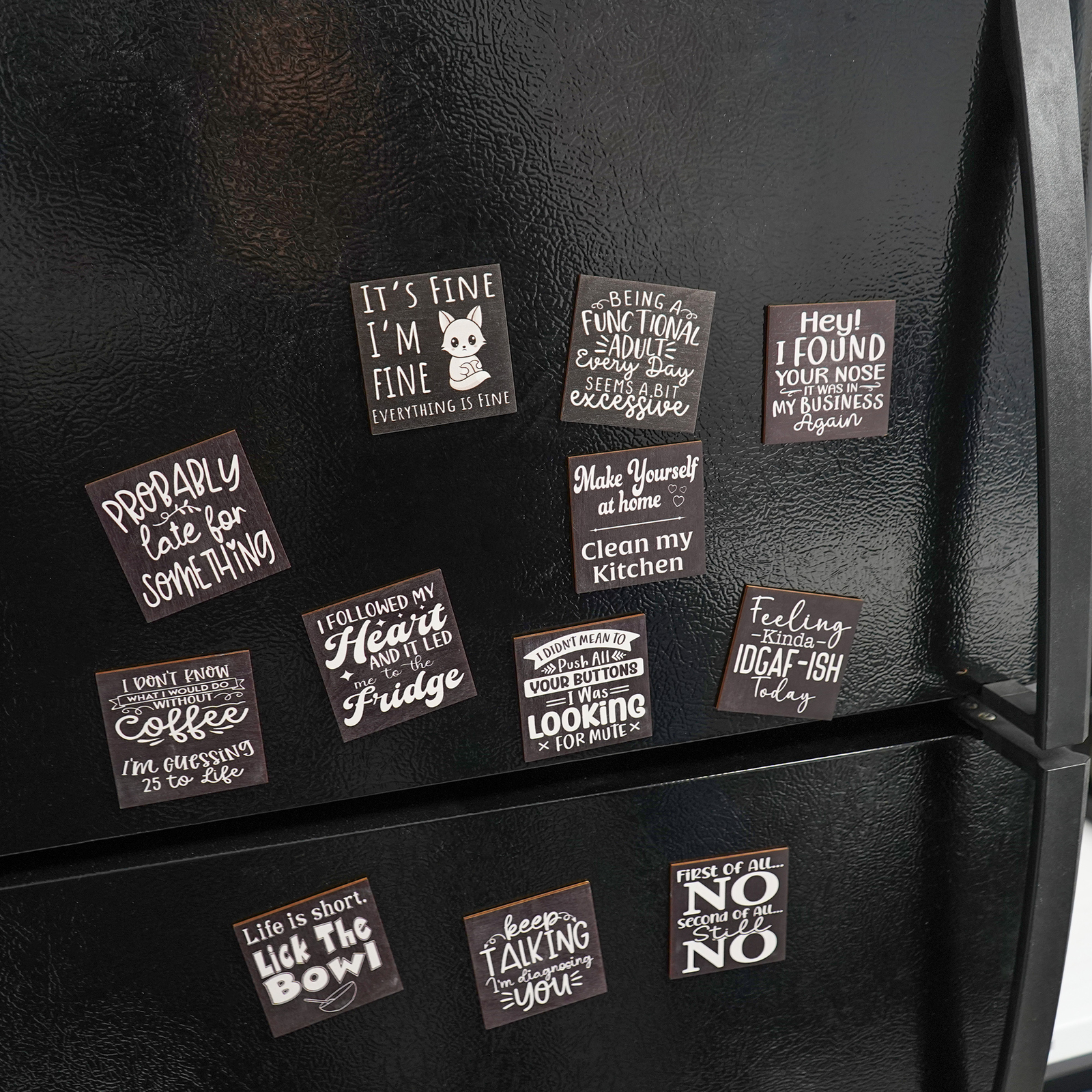 JennyGems Make Yourself at Home Clean My Kitchen Funny Fridge Magnets ...