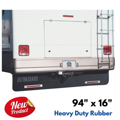 Heavy Duty Rubber RV Mud Flap Rock Guard Rear Coach Trailer Tow Shield ...