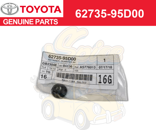 Toyota Genuine RETAINER, BACK DOOR HINGE, RH/LH RAV4 SXA1 62735 - 95D00 ...