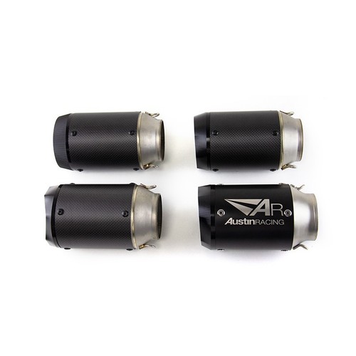 2.36" Motorcycle Exhaust Tips Slip on 60mm Universal Muffler Pipe Short ...