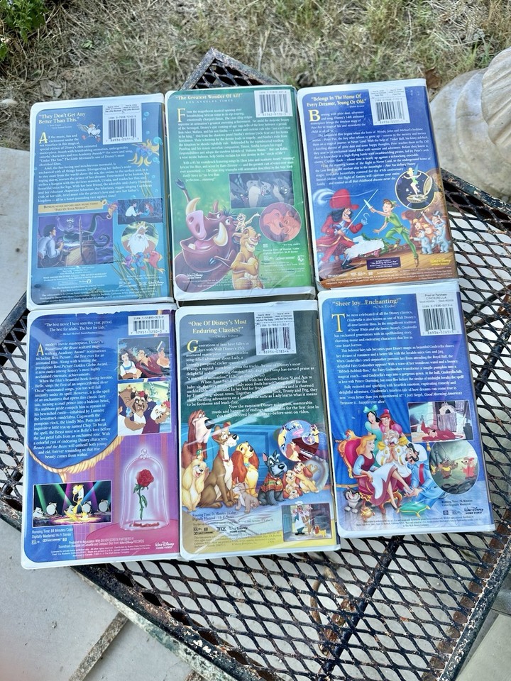 6 Walt Disney Lion King Cinderella Mermaid Peter Pan Lady Tramp Beauty ...