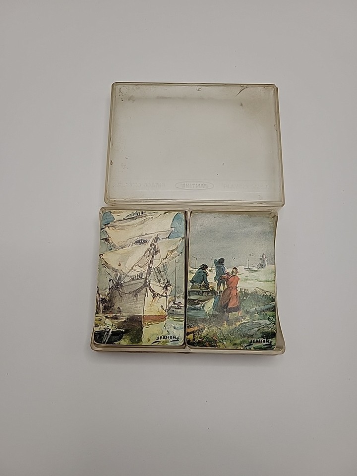 Whitman Vintage Playing Cards Double Deck with Plastic Case | eBay