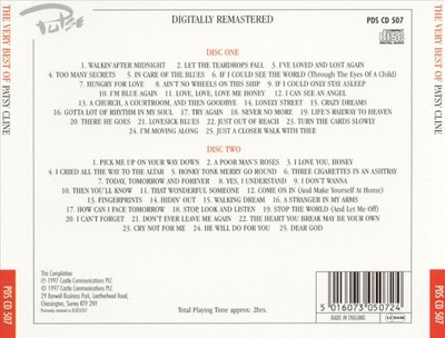 PATSY CLINE VERY BEST OF PATSY CLINE [BMG INTERNATIONAL] NEW CD ...