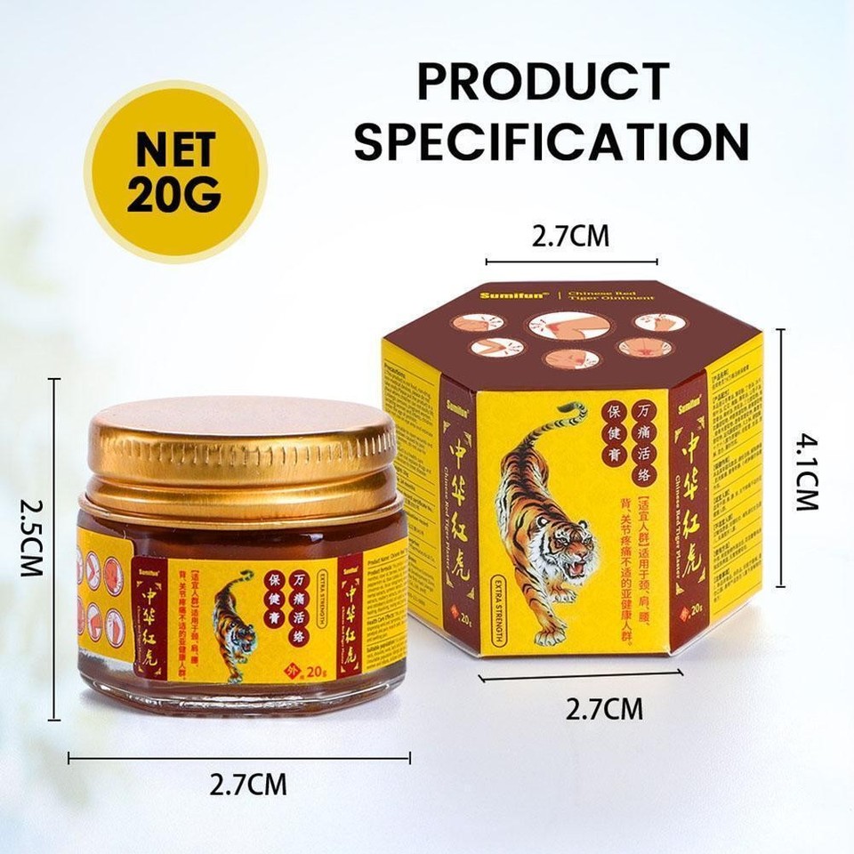 Red Headache Stomachache Painkiller Muscle Relieving Ointment-UK K8K1 ...