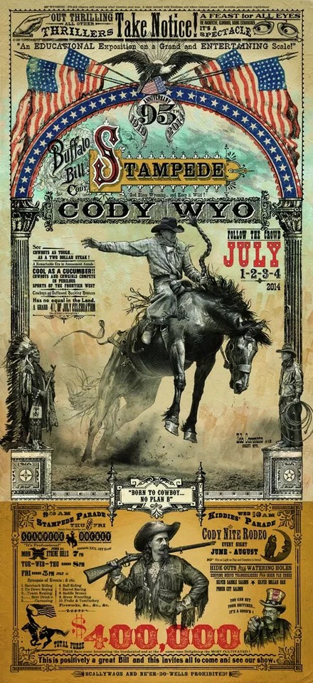 *signed* Cody Wyoming Buffalo Bill Stampede Rodeo poster by Bob ...
