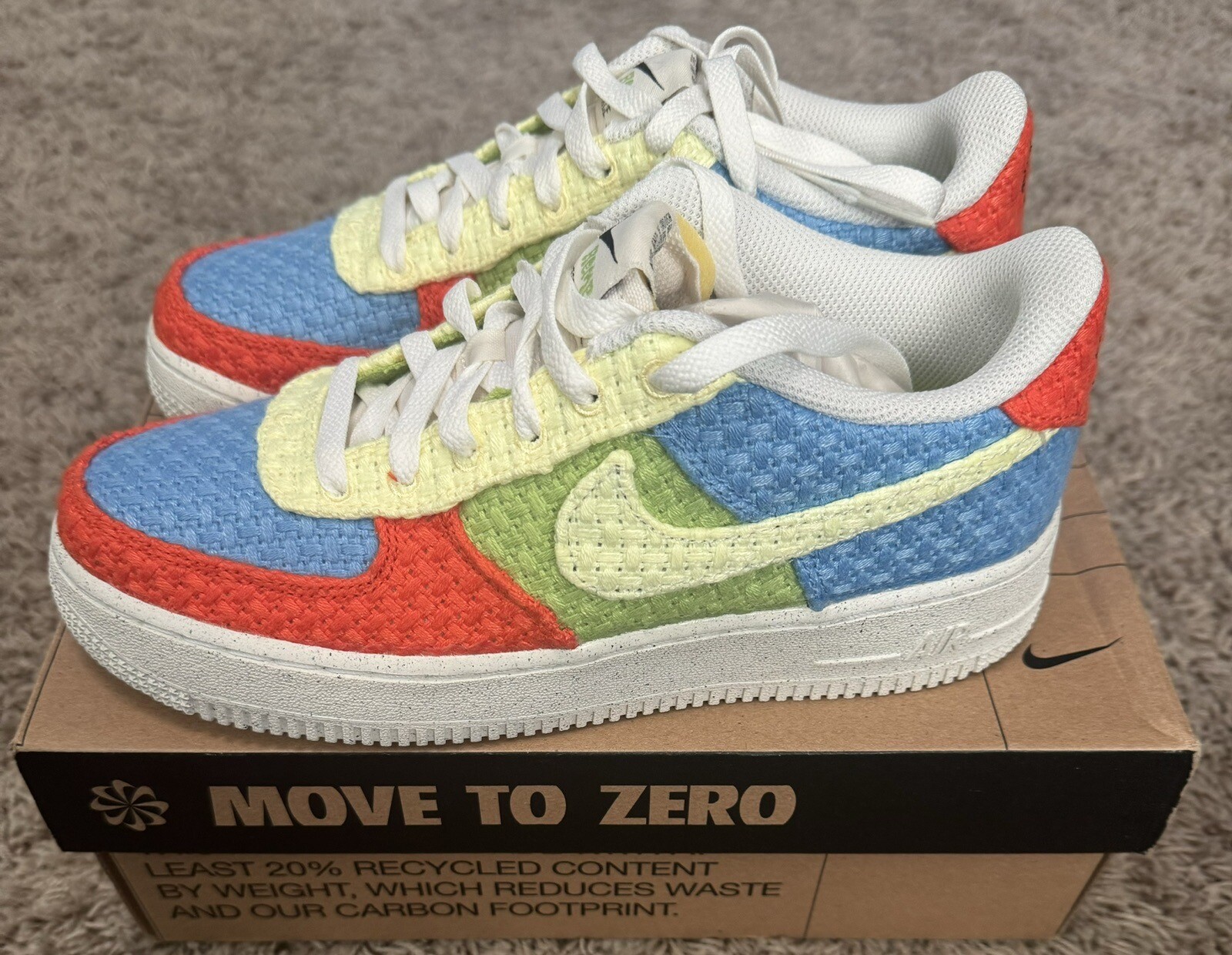 Size 6 (GS) - Nike Air Force 1 LV8 Next Nature Low Hemp - Multi for ...