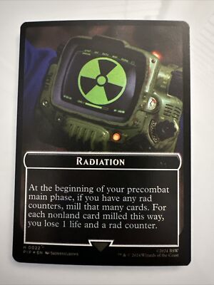 Radiation 0022 Copy 0001 Foil Token Fallout PIP MTG Magic Gathering ...
