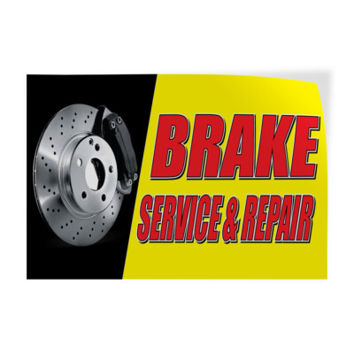 Decal Stickers Brake Service & Repair Auto Car Vehicle Vinyl Store Sign ...