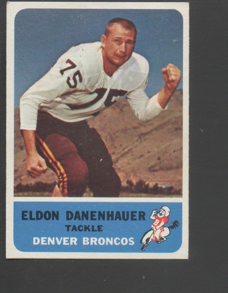 1962 Fleer Football Card #38 Eldon Danenhauer-Denver Broncos Ex Mint ...