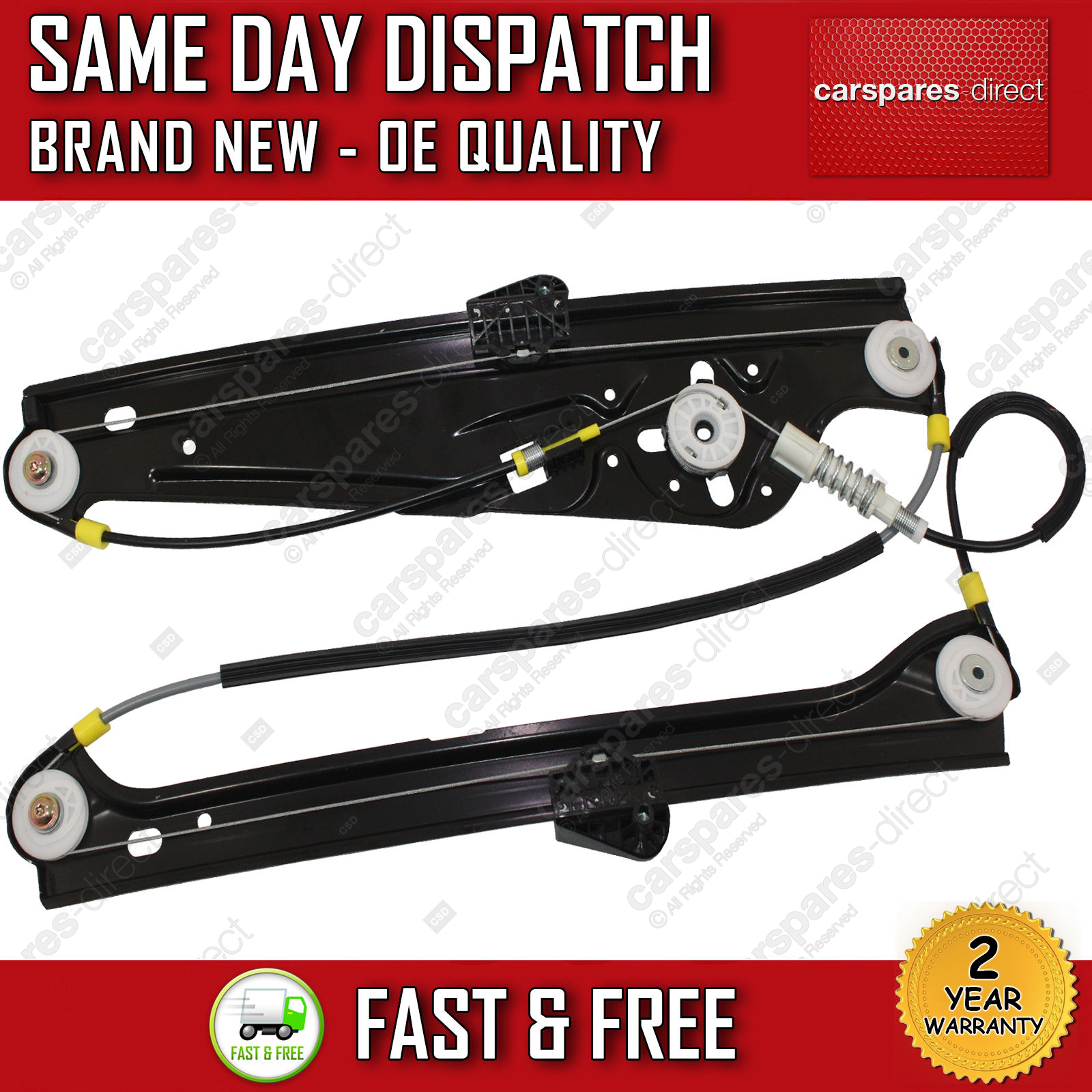 BMW 7 SERIES E65 E66 E67 2001>2009 FRONT LEFT SIDE WINDOW REGULATOR ...