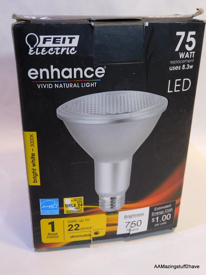 FEIT LED FLOOD Bulb 8.3 Watt 3000K 75 Watt Equivalence 20K HOURS NEW | eBay