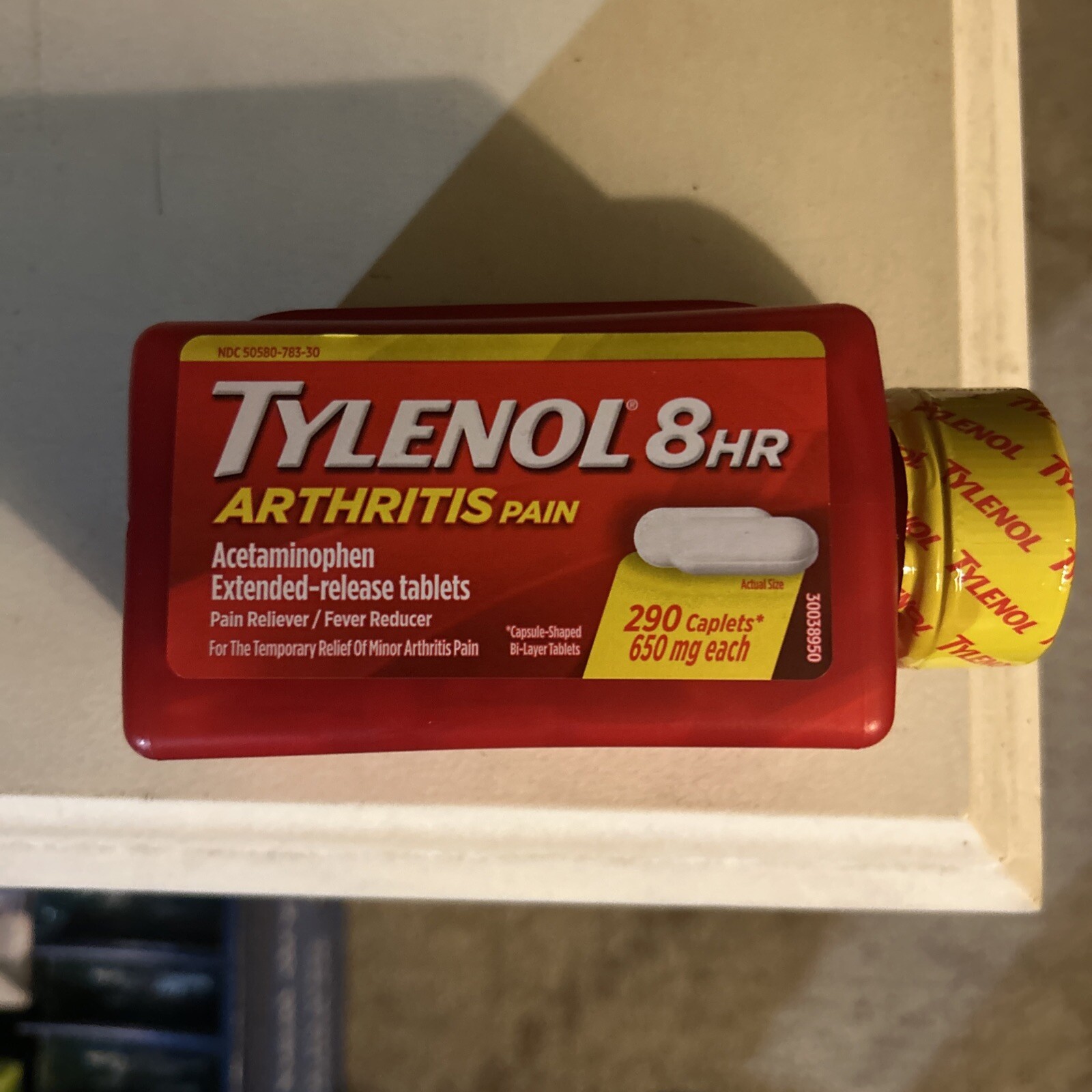 TYLENOL 8-HR Arthritis Pain Acetaminophen 650mg Caplets - 290 Count ...