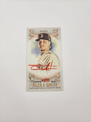 2021 Allen & Ginter RC Tanner Houck RED INK Autograph 01/10 Mint | eBay