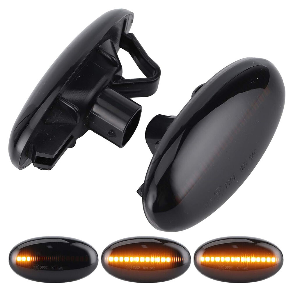 Pair LED Dynamic Side Marker Blinker Turn Signal Light For Mazda 2 3 5 ...