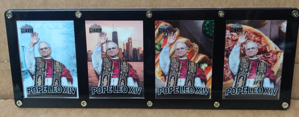 2025 Leaf Metal Pope Leo XIV All 4 Chicago Versions with Screw-down ...