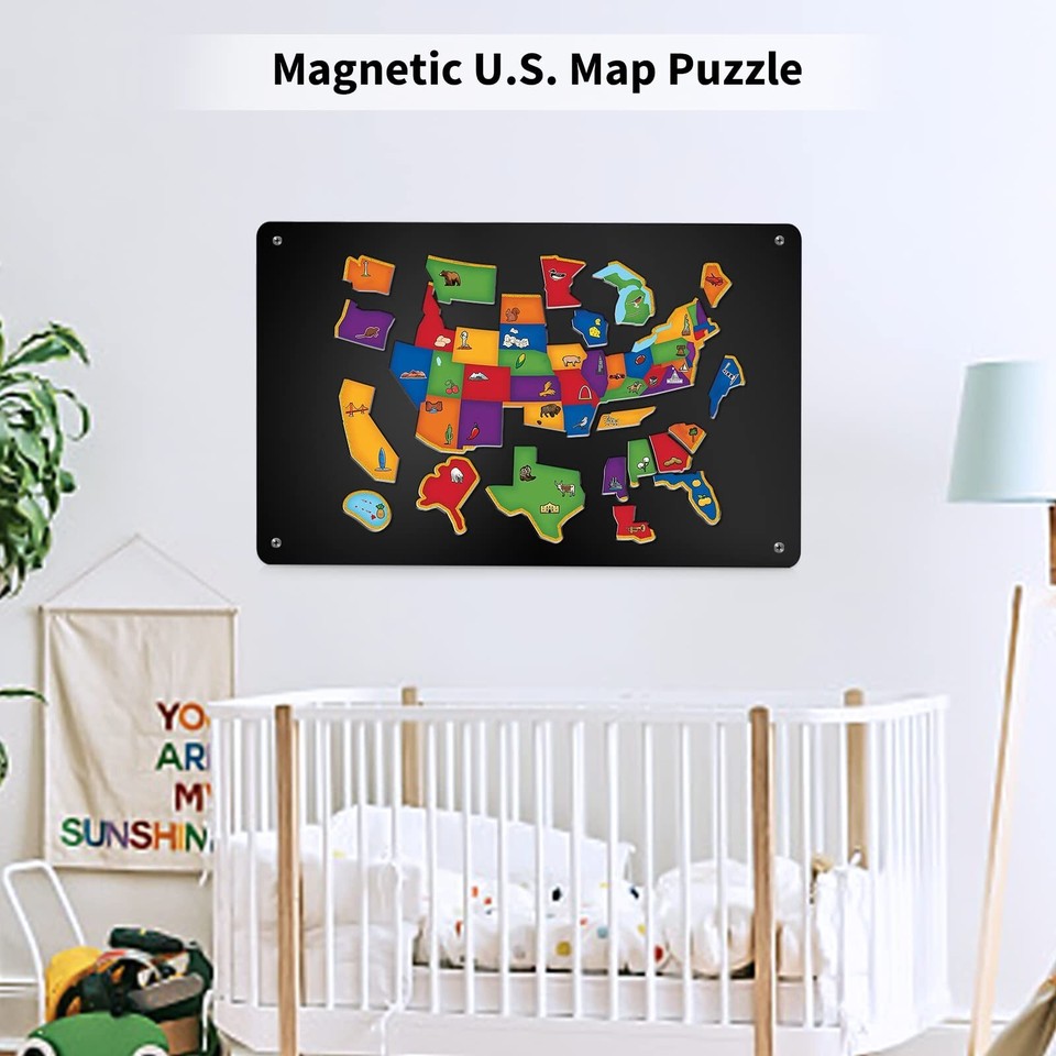 17.1" x 11.8" 2 Pack Black Metal Magnetic Board - Magnet Bulletin Board ...