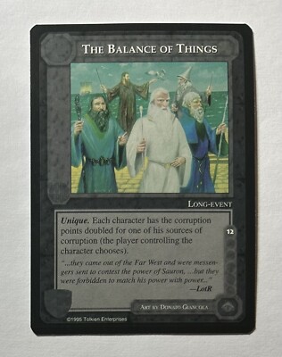 Middle-earth CCG The Wizards Limited The Balance of Things MECCG Never ...