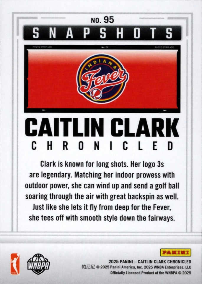 2025 Caitlin Clark Chronicled Silver Holo #95 | eBay