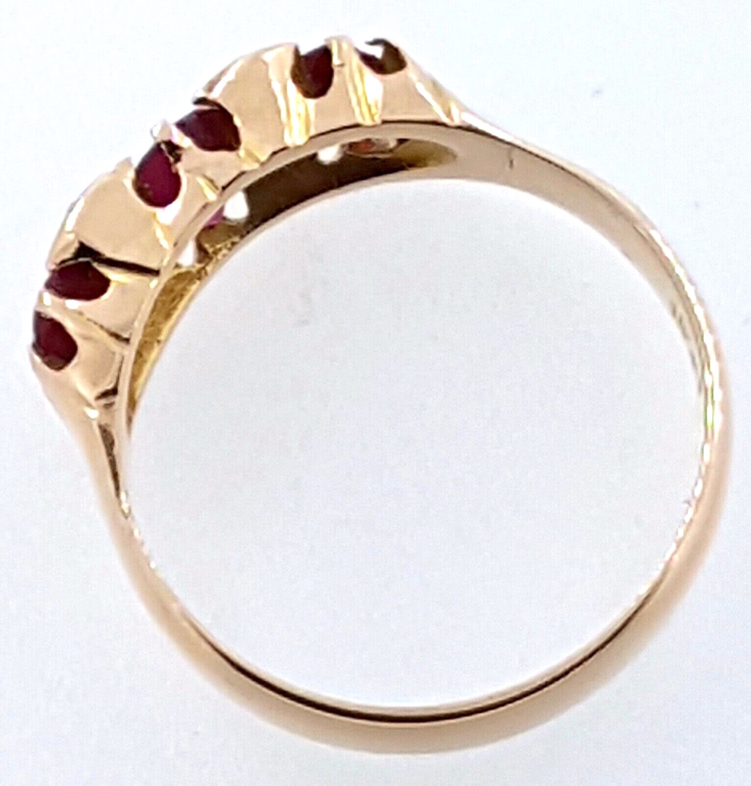 Vintage 15k Ruby doublets and Rose cut Diamonds RING_… - Gem