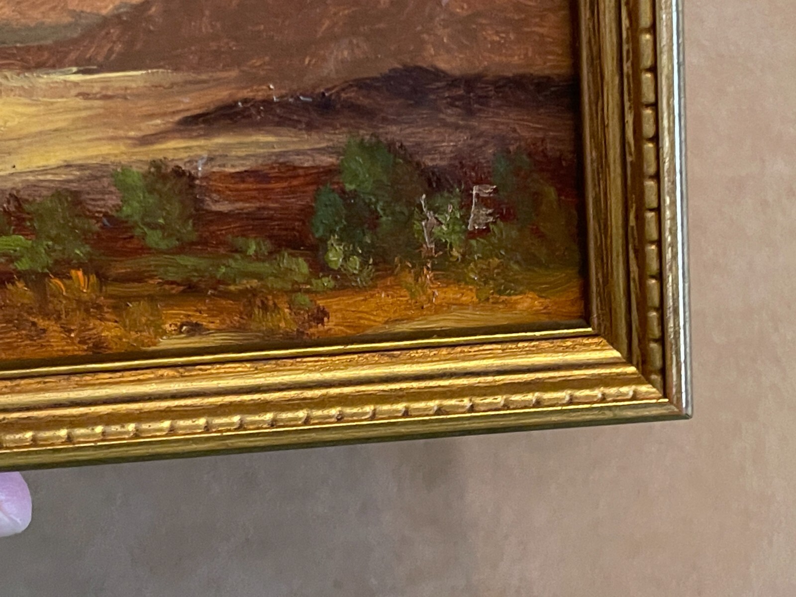 4" W.A. Engelhardt Oil Painting Desert Framed California Hollywood ...