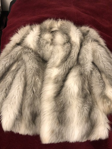 Fabulous Vintage Glam 1980's Silver/White Faux Fur Coat by Casper | eBay