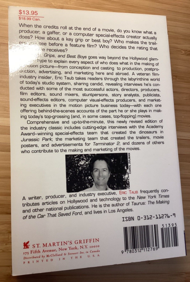 Gaffers, Grips, and Best Boys by Eric Taub St Martin's Griffin ...