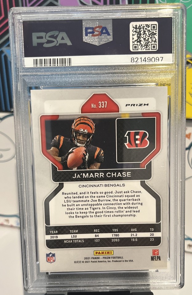 Ja'Marr Chase Rookie Card 2021 Panini Prizm Disco Prizm #337 PSA 10 | eBay