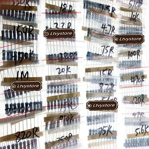 Metal Film Resistor Kit 1W 1 Ohm - 1M Ohm Resistors Assorted 1 Watt | eBay