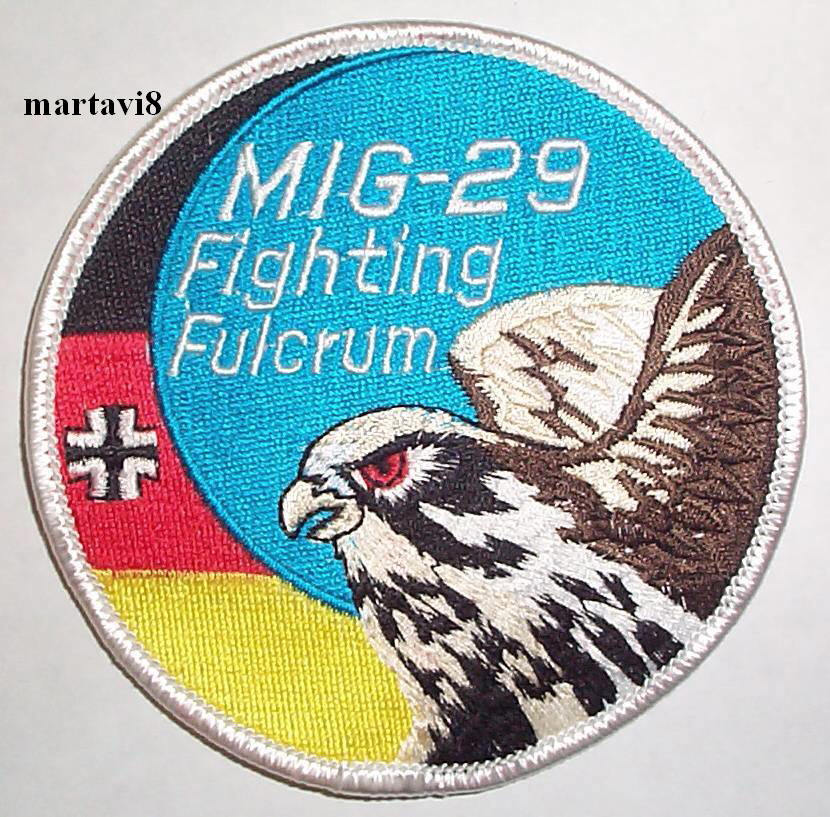 Luftwaffe `MIG-29 FIGHTING FULCRUM` Aircraft Cloth Badge / Patch (R11 ...