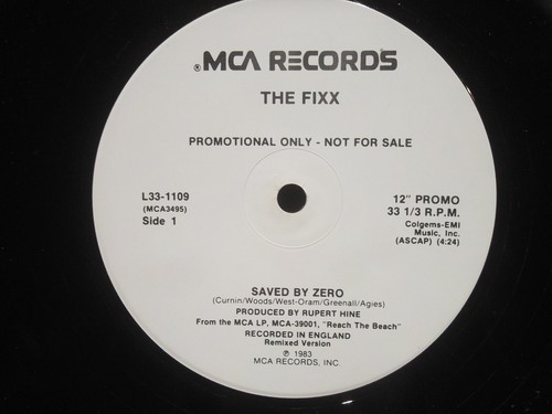 THE FIXX Saved By Zero /Outside RARE PROMO 12" Single 1983 MCA L33-1109 ...