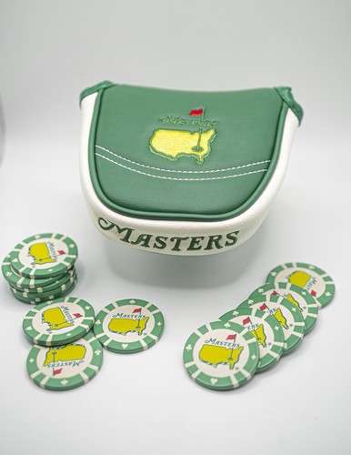 NEW Augusta Masters Mallet Putter Cover + 5 Masters Ball Marker Poker ...