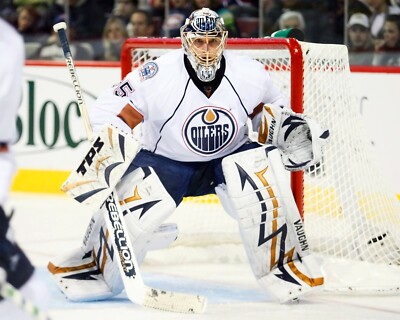 Dwayne Roloson in Net Stance Edmonton Oilers 8x10 NHL Hockey Photo | eBay