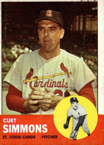 1963 Topps Curt Simmons #22 - St. Louis Cardinals | eBay