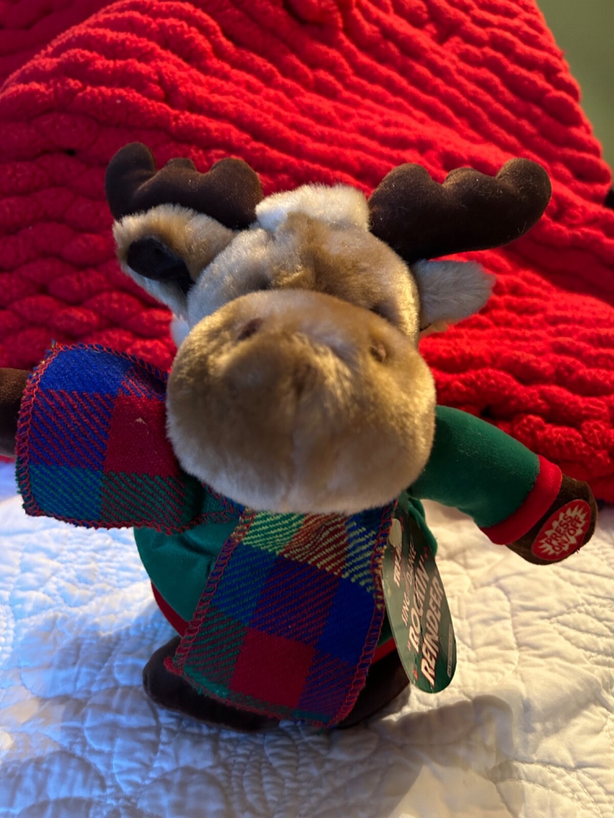 NWT Dan Dee Singing, Shacking, Dancing Moose Reindeer Christmas Plush ...