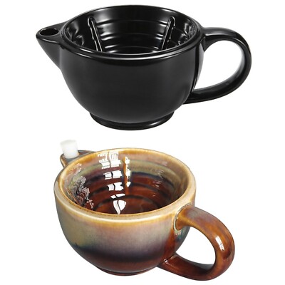 Shaving Scuttle Mug Bowl Filled Hot Water Keep Lather Always Warm ...
