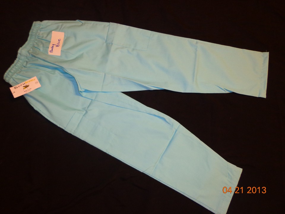 Scrubeez Cargo Scrub Pant Drawstring Elastic waist Size LG Regular Dark ...