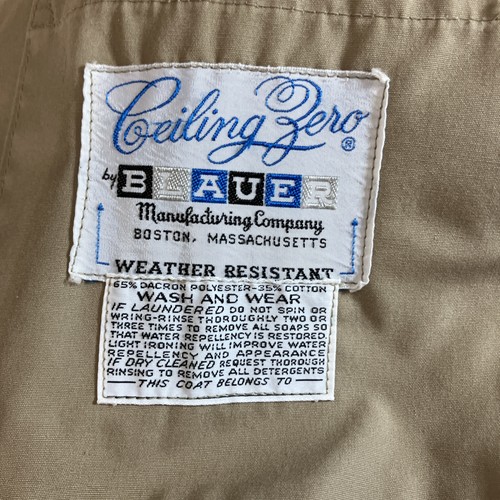 Vintage Ceiling Zero by Blauer Mens Size 40S Tan Water Repellant Jacket | eBay