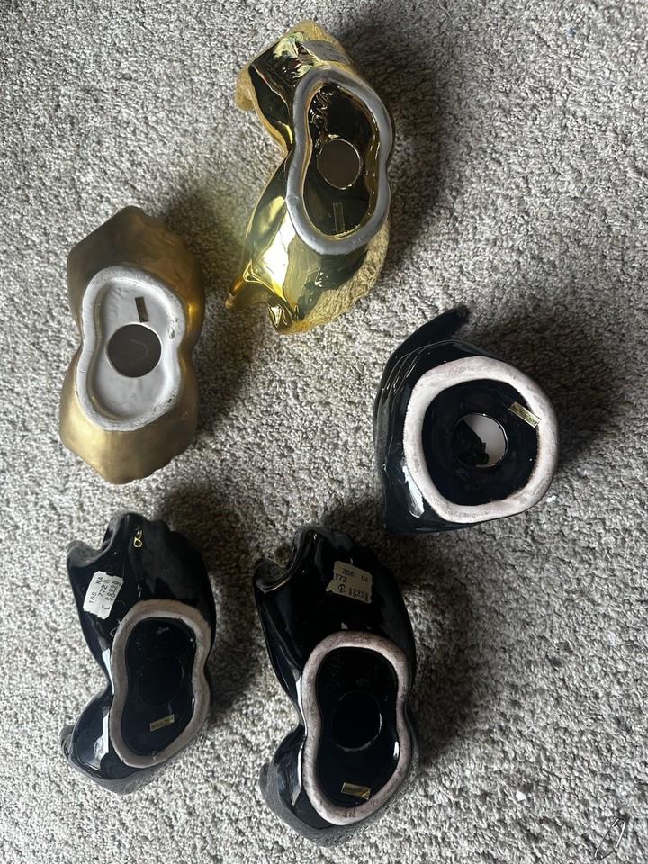 Nancy Funk Pop Art Black/Gold Ceramic Hands. Excellent Condition. Lot ...