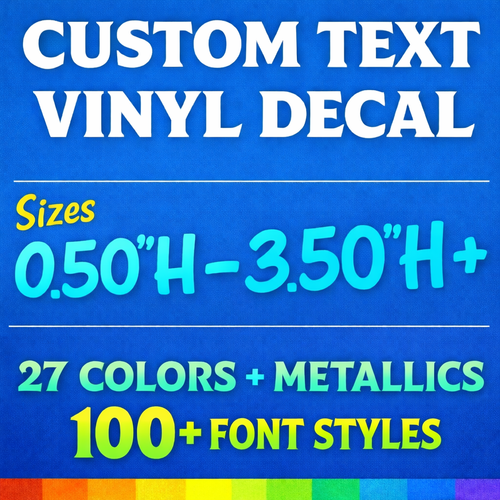 Custom Text Vinyl Lettering Sticker Decal Window Trailer Business Car ...