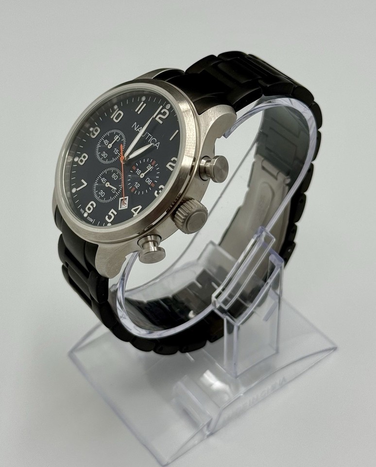 Nautica 13N0SN487 Chronograph Analog Quartz Blue Dial Men's Wrist Watch ...