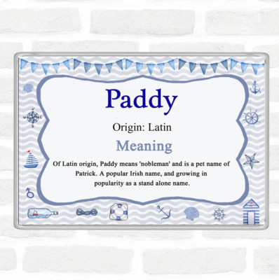Paddy Name Meaning Jumbo Fridge Magnet Nautical | eBay UK