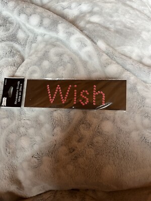 PINK WISH Rhinestone WORD Dimensional Stickers (1pc) Studio18 ...