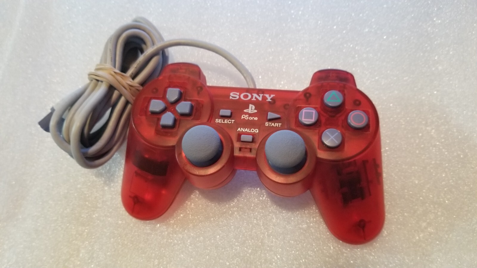 Sony Playstation 1 PSone Transparent Red Dualshock Controller OEM ...