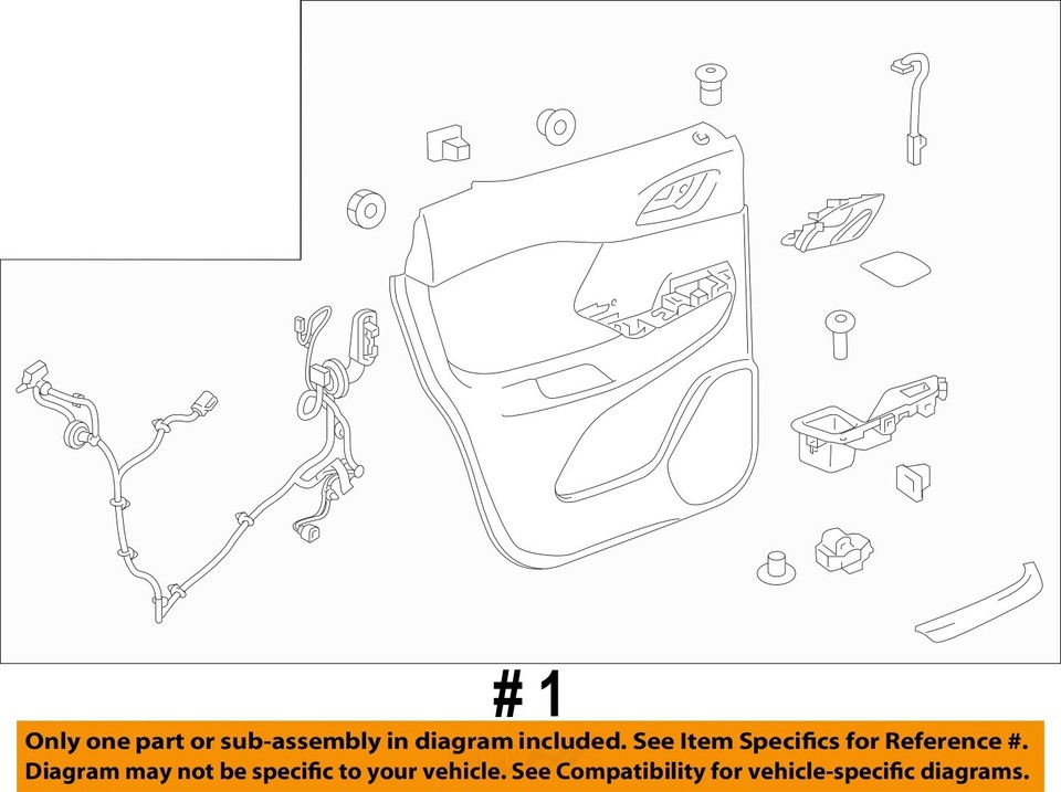 GM OEM 17-18 Acadia Rear Door Interior Trim-Door Trim Panel 84214383 | eBay